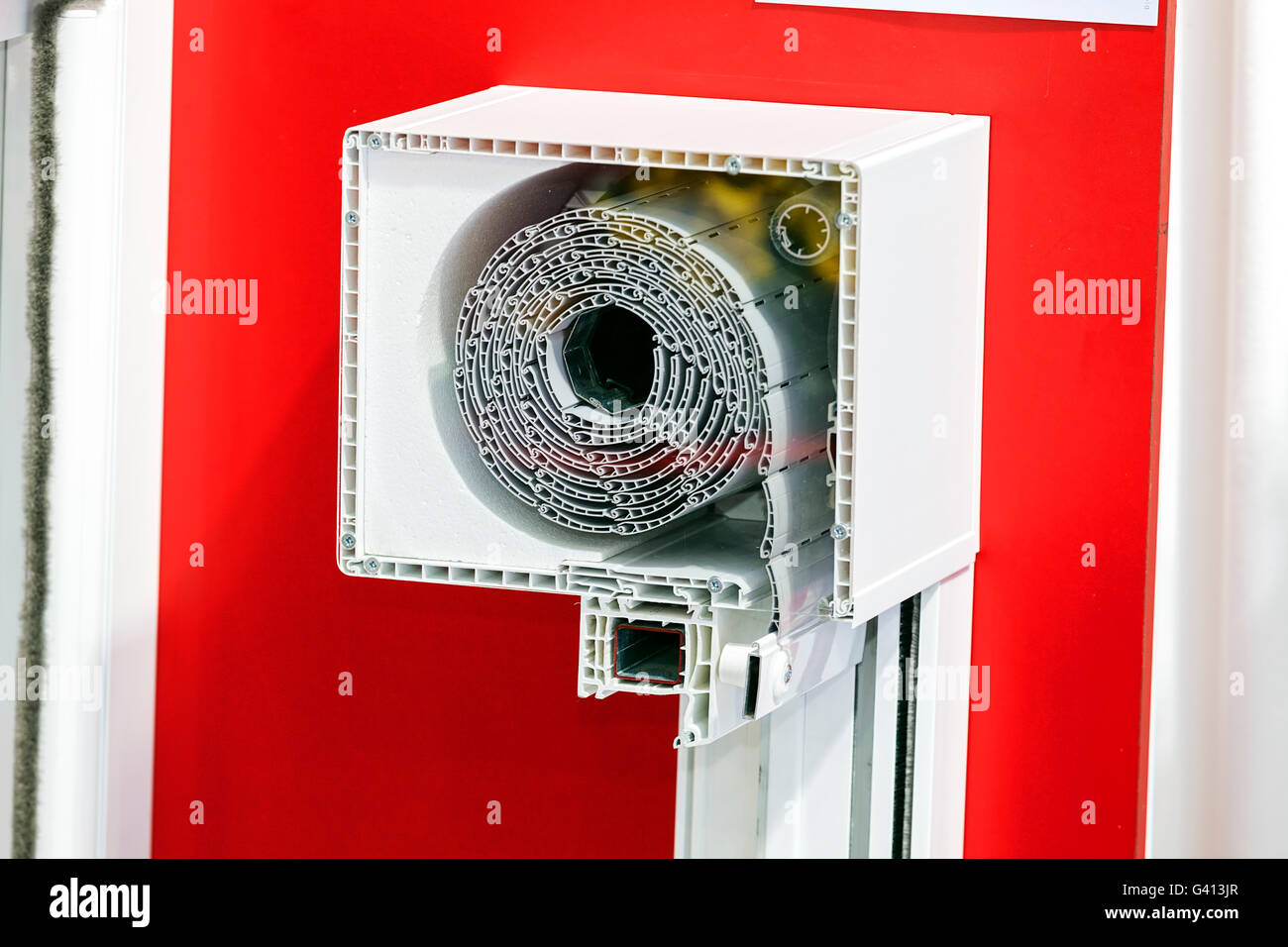 Cross section of pvc profile for window Stock Photo - Alamy