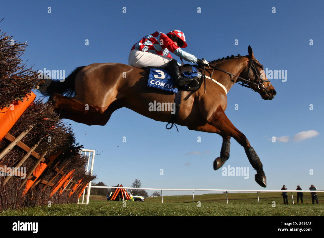Horse racing coral welsh national day chepstow racecourse hi-res stock ...