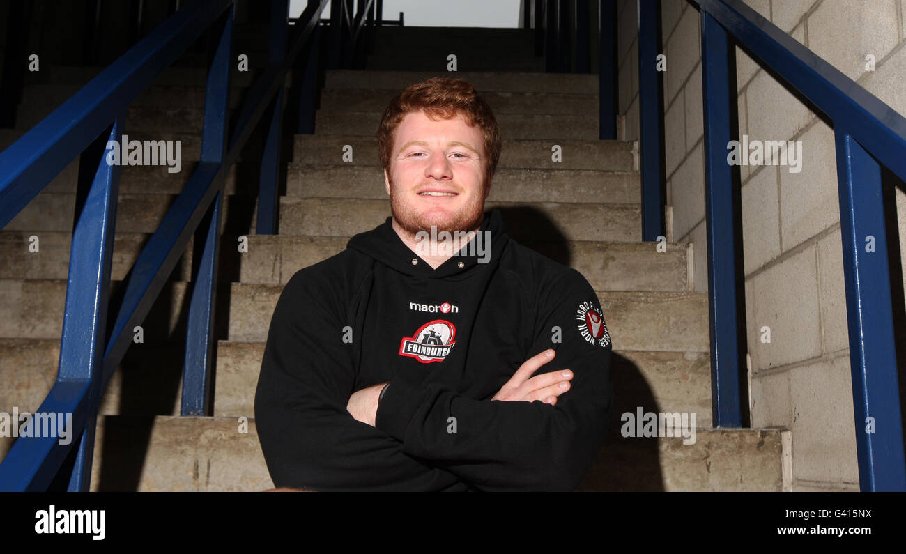 Edinburghs kyle traynor team annoucement murrayfield hi-res stock ...