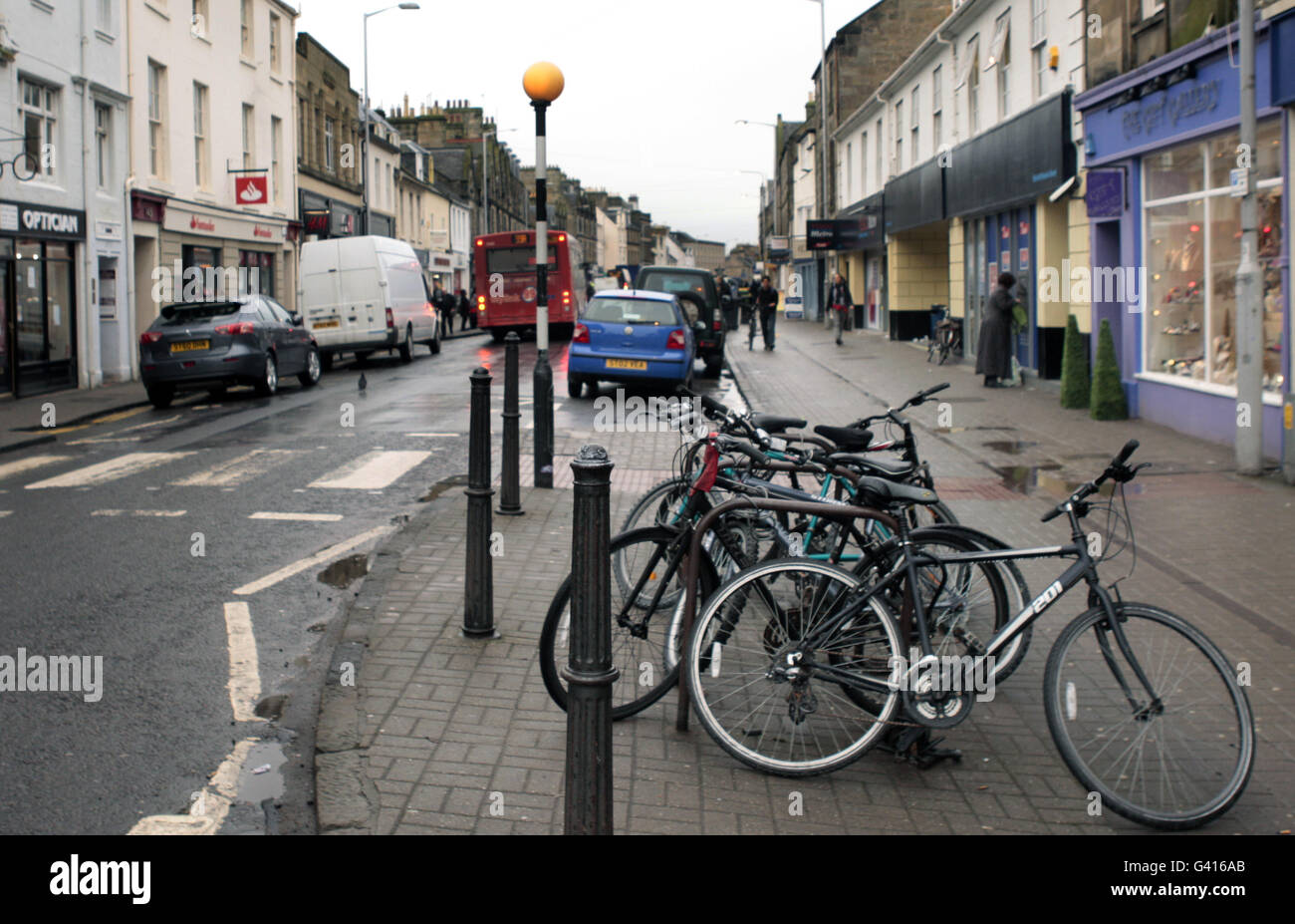 A general view of the High Street in St Andrews, Scotland. Prince ...