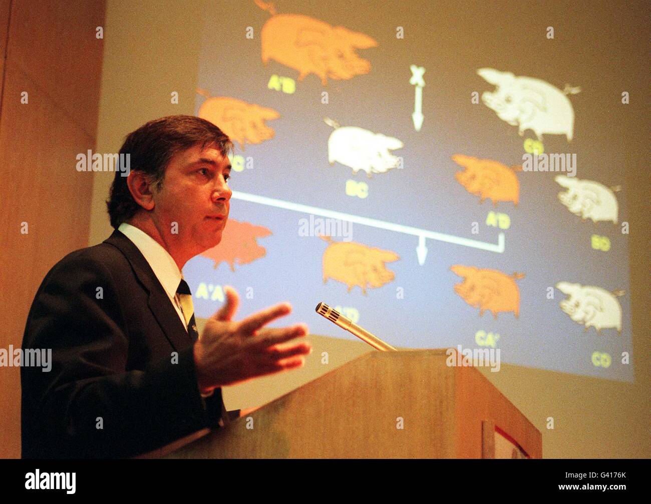 Dr David White, director of research of Imutran, announces at the Royal ...