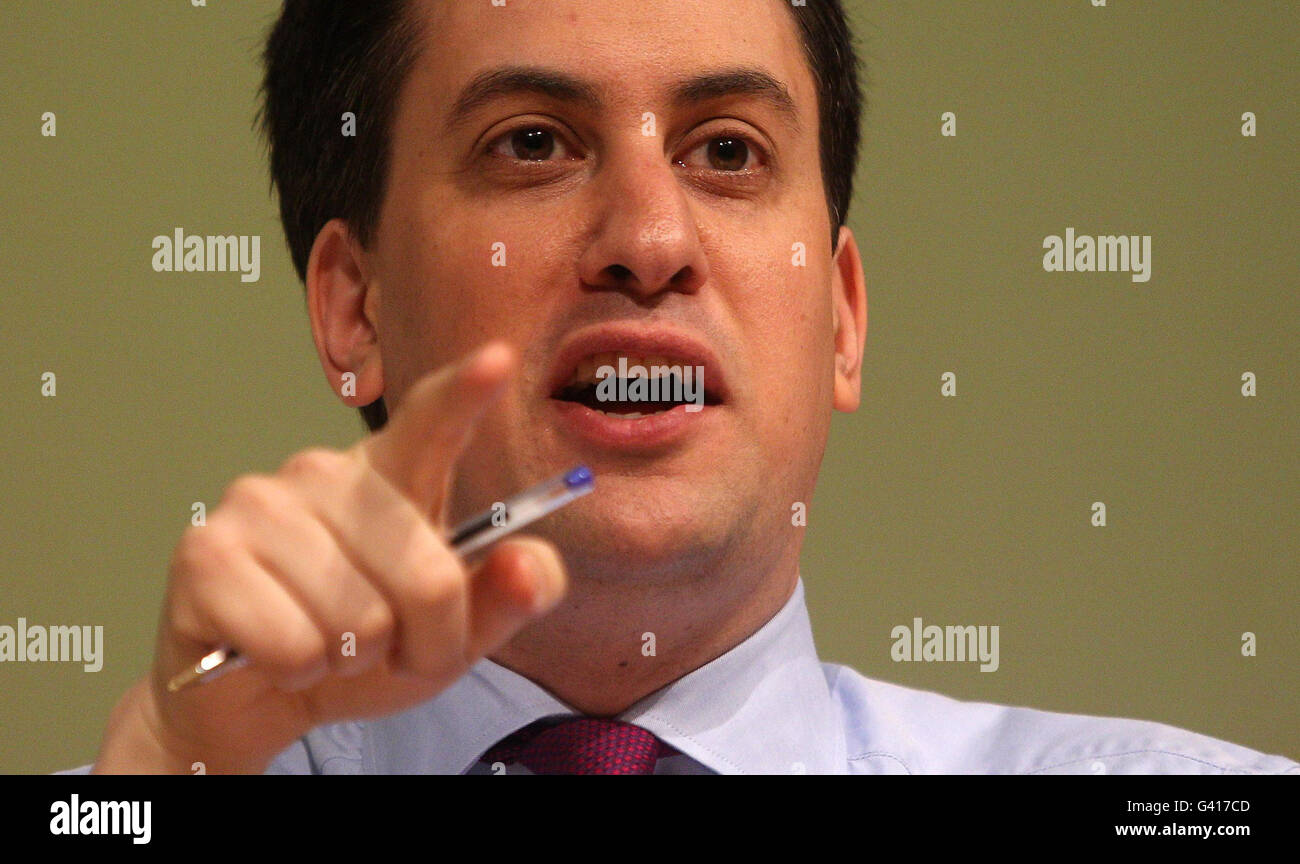 Labour leader addresses Fabian Society Stock Photo - Alamy