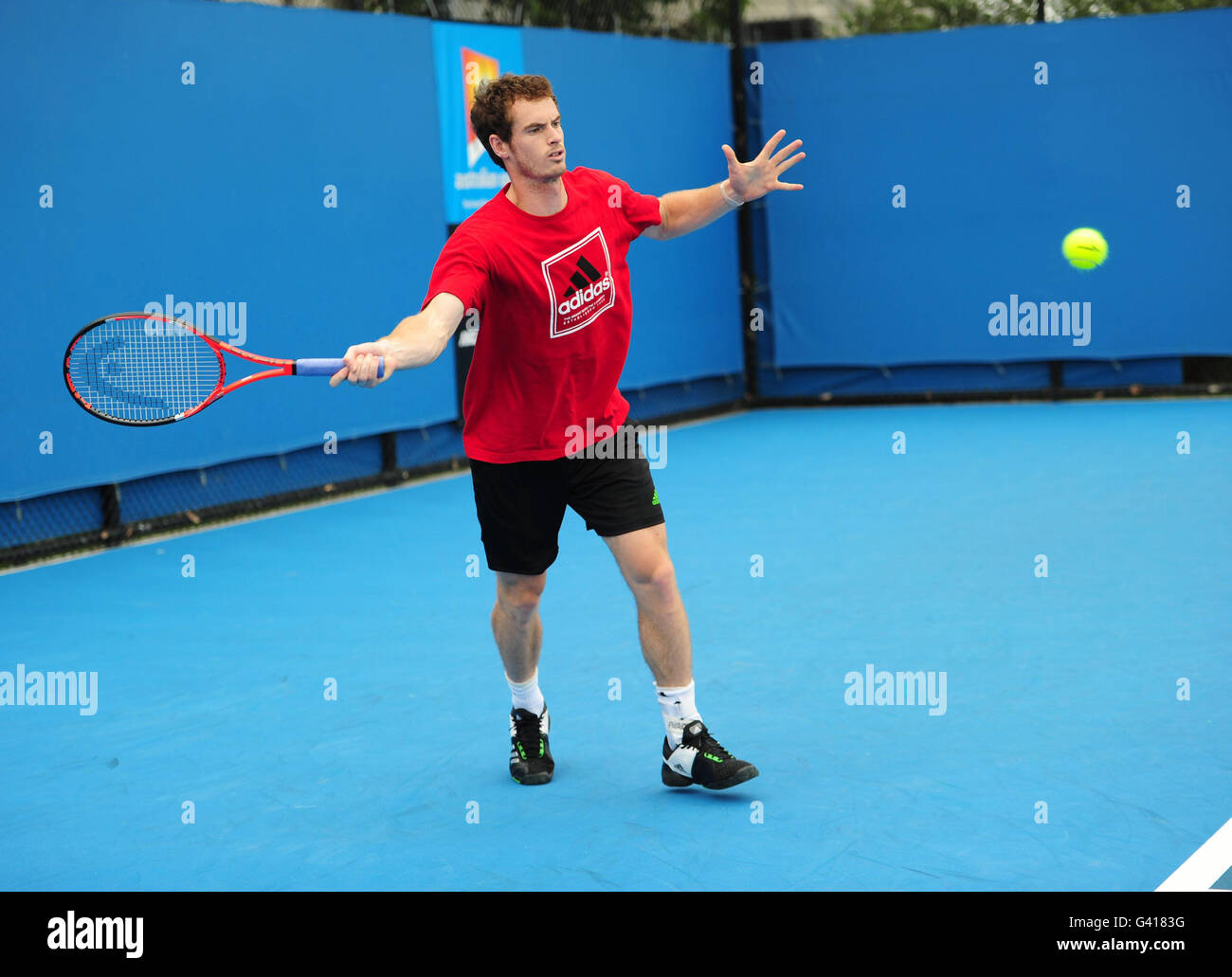 Tennis - 2011 Australian Open - Day One - Melbourne Park Stock Photo ...