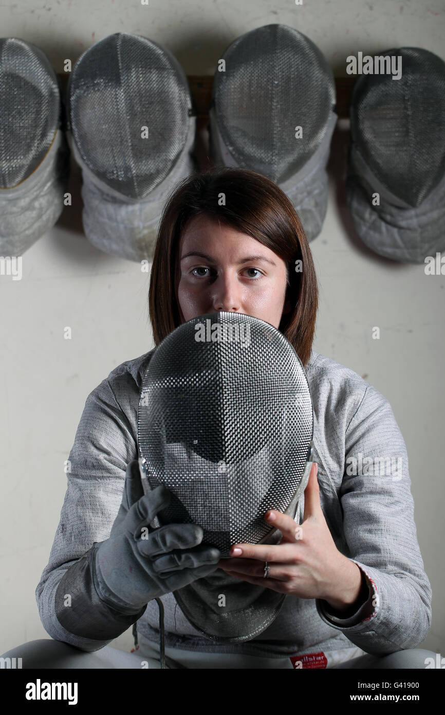 British Fencer Chrystall Nicoll during a photocall at Brentwood School ...