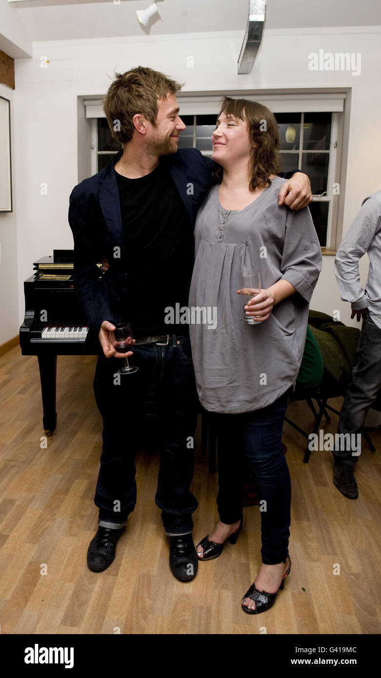 Jessica Albarn and her brother Damon are seen at the launch of Jessica ...