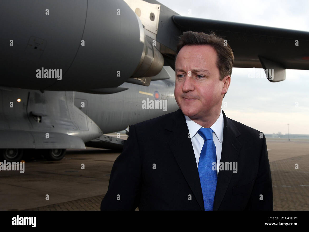 Prime Minister David Cameron speaks at RAF Brize Norton, as the RAF ...