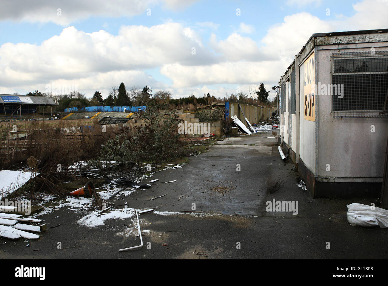 A general view of the site of the former home of Colchester United ...