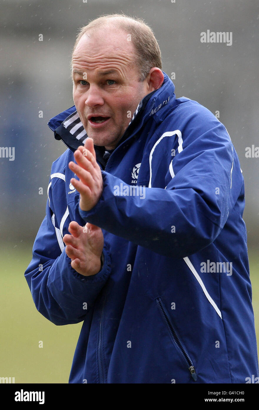 Scotland's couch Andy Robinson during a training session at the ...