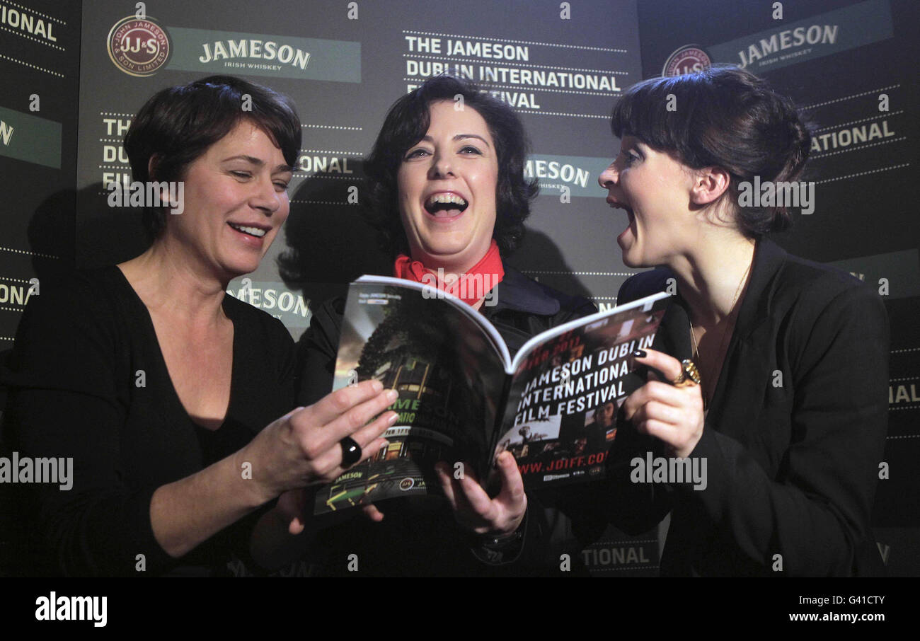 (Left to right) Actors Maura Tierney, Festival Director Grainne ...