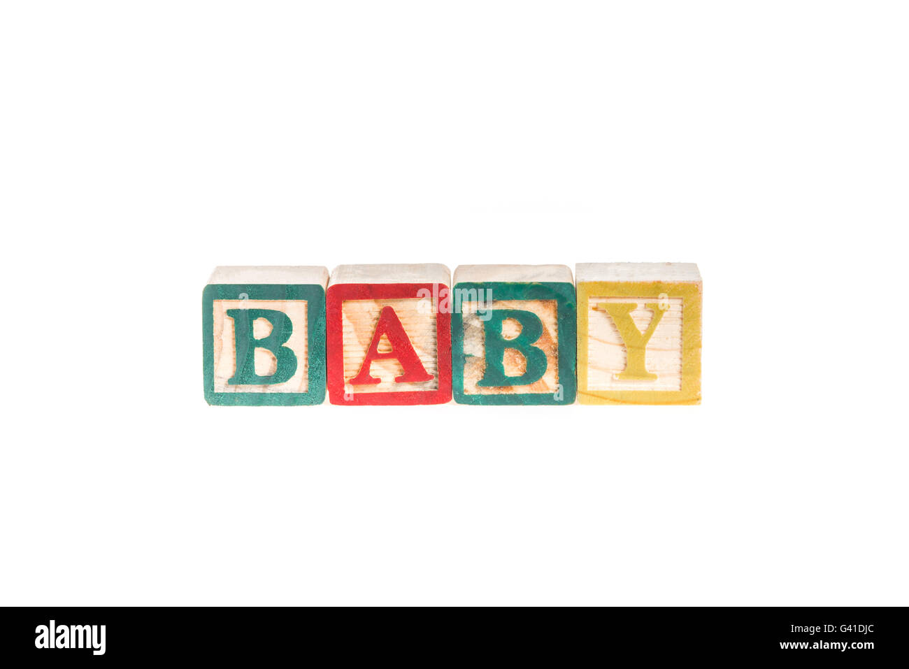 photo of a alphabet blocks spelling BABY isolate on white background ...