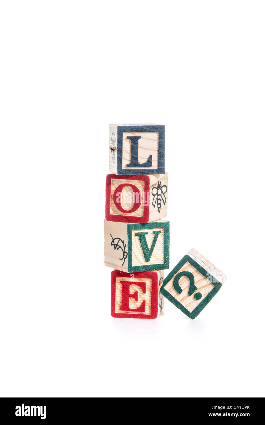 photo of a alphabet blocks spelling LOVE? isolate on white background ...