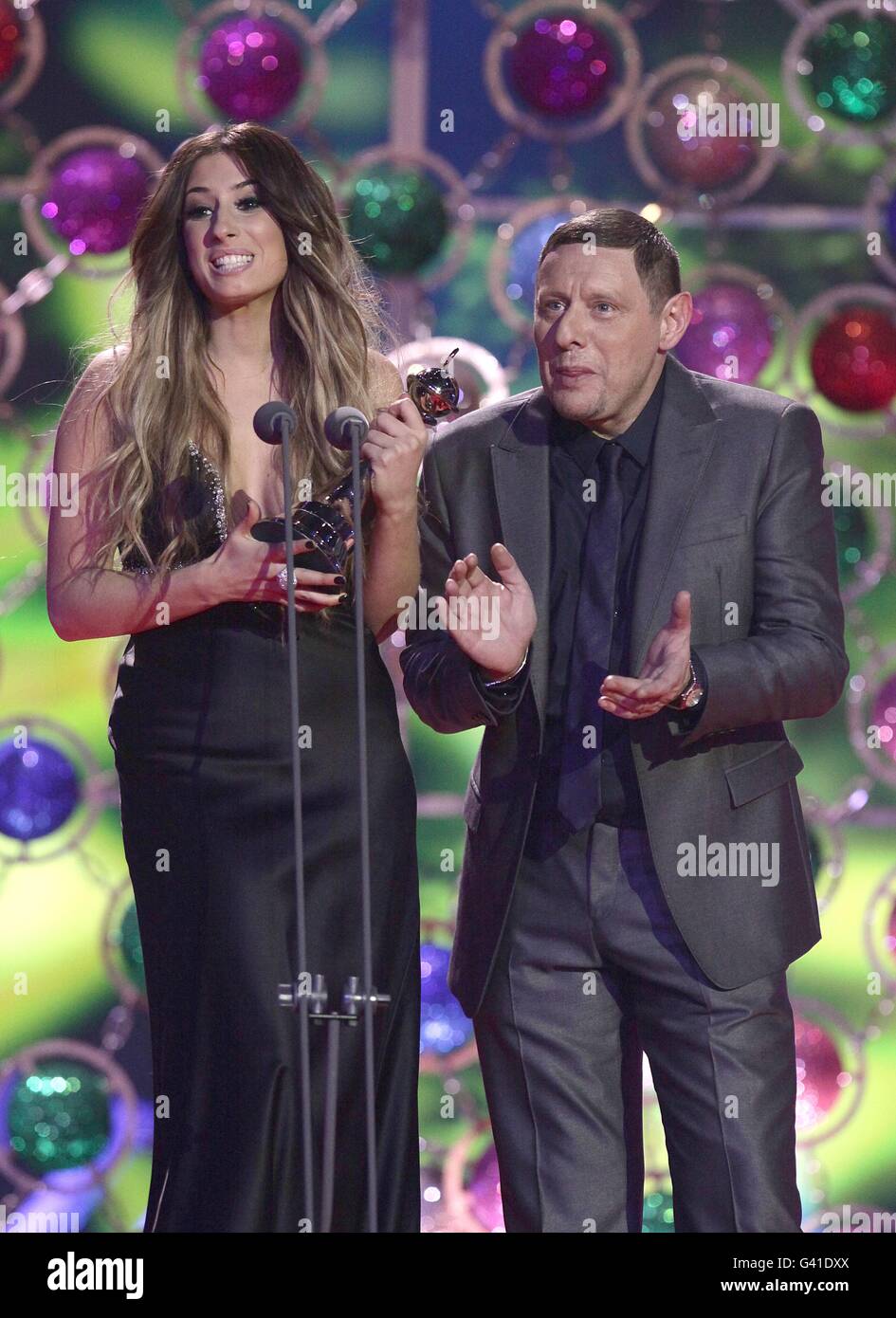 Stacey Solomon and Shaun Ryder on stage the 2011 National Television ...