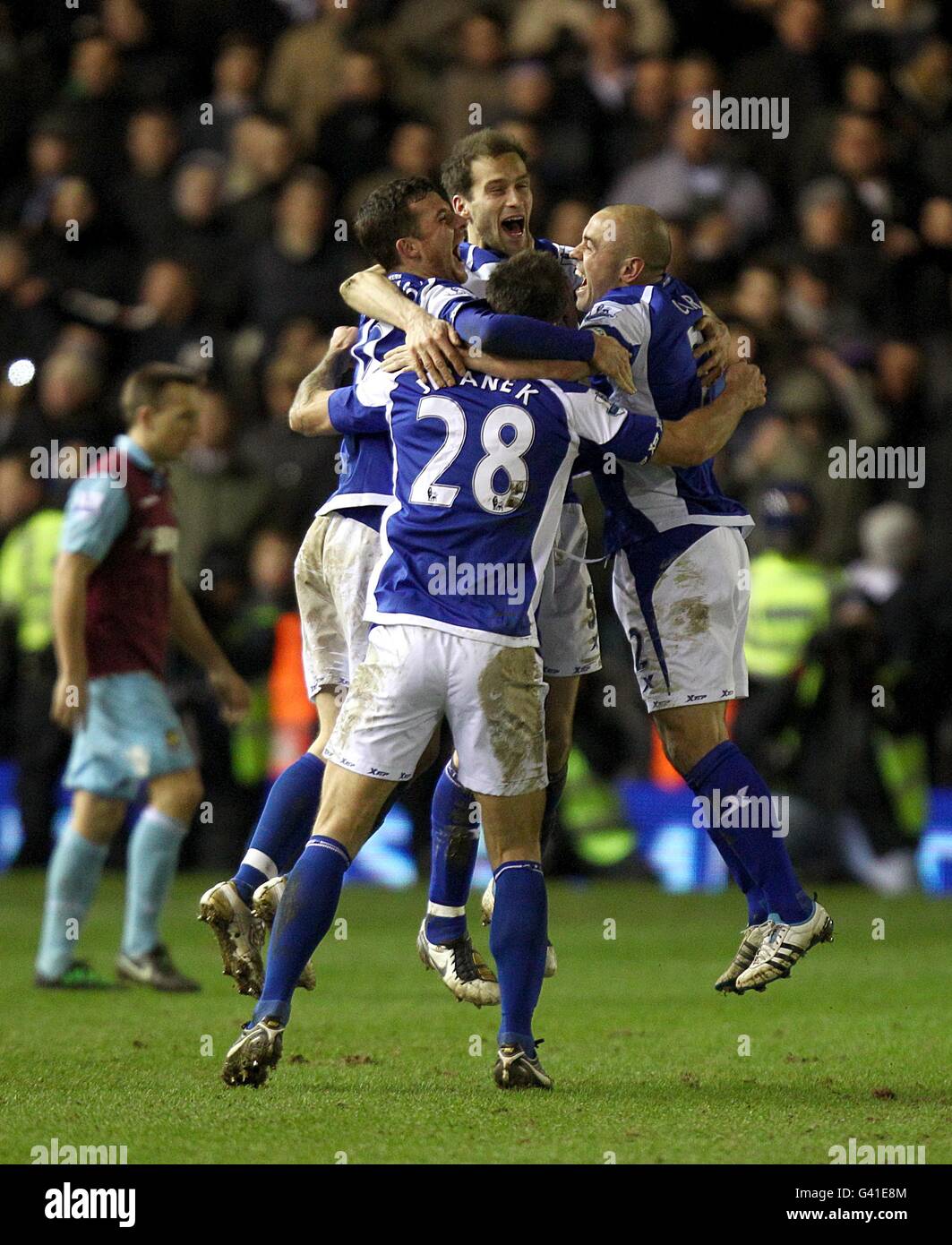 (left-right) Birmingham City's Barry Ferguson, Roger Johnson, Martin ...