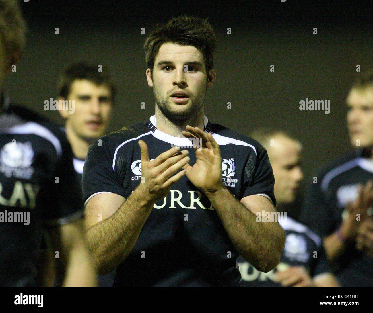 Scotland's Johnnie Beattie celebrates after winning the International ...