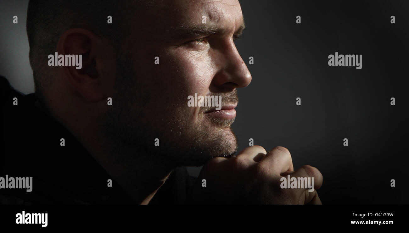 Glasgow Warriors' Dougie Hall during the team announcement at Scotstoun ...