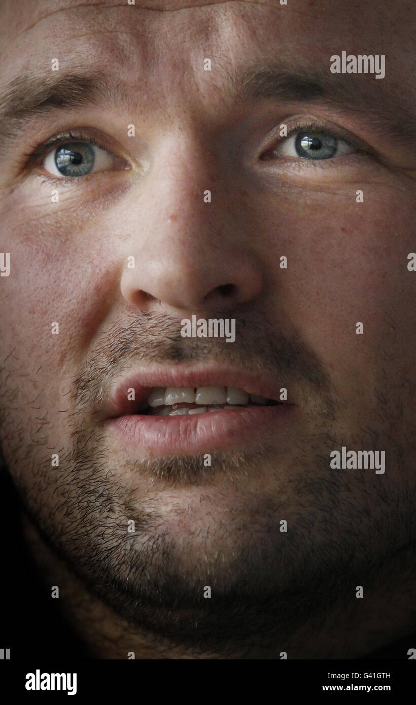 Glasgow Warriors' Dougie Hall during the team announcement at Scotstoun ...