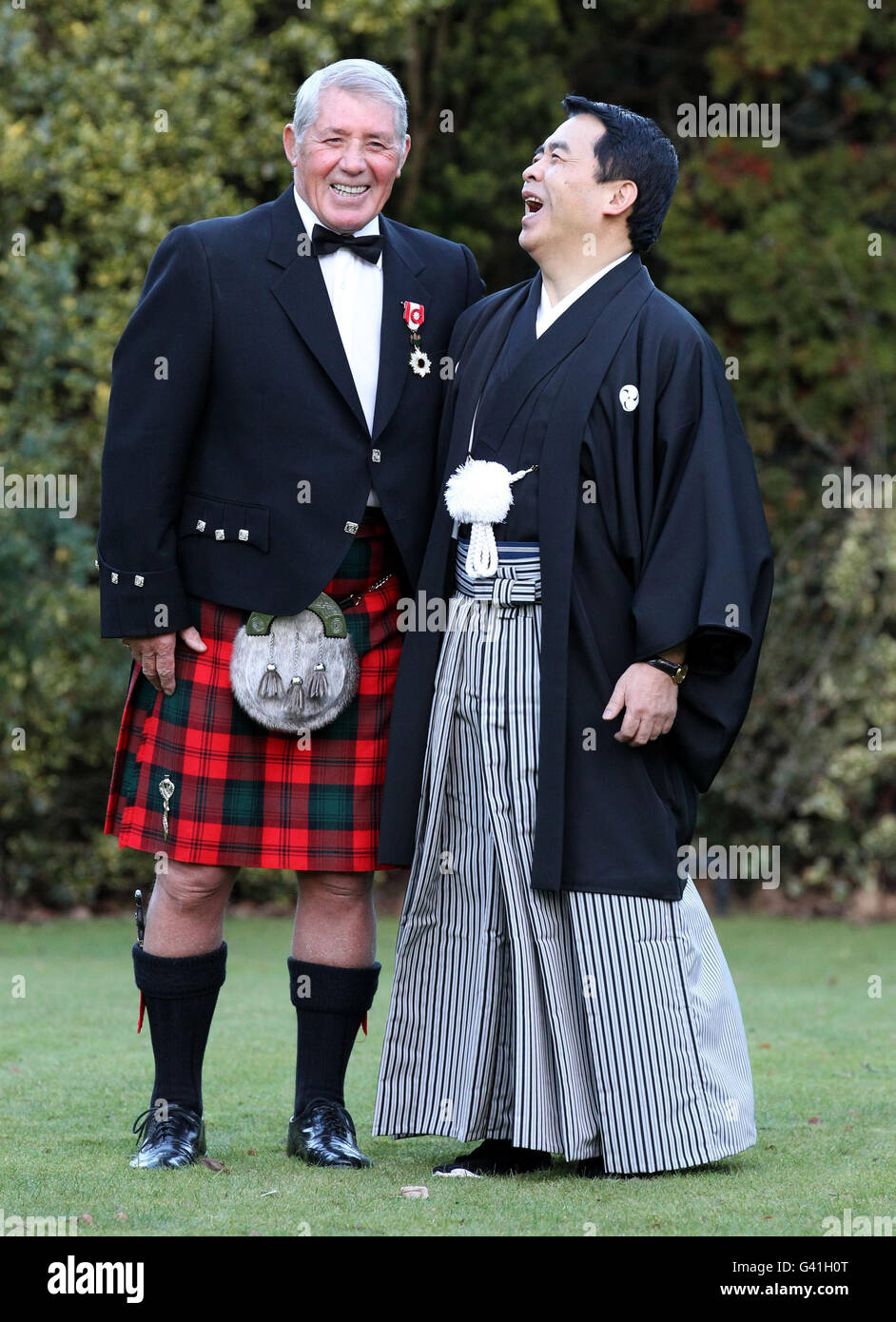 George Kerr (left) receives the Order of the Rising Sun, one of Japan's ...