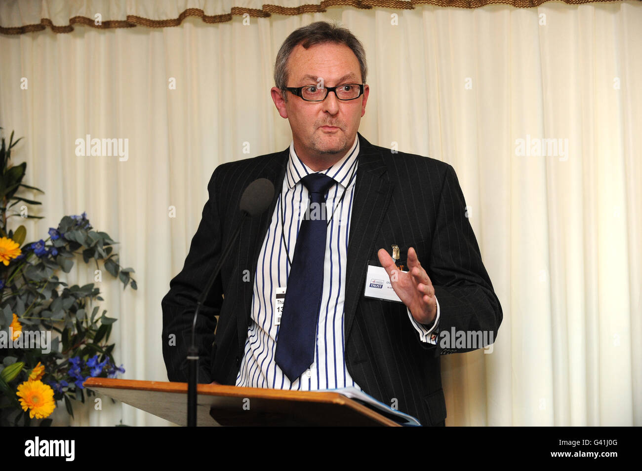 Graham coates of bluefin insurance group gives his speech hi-res stock ...