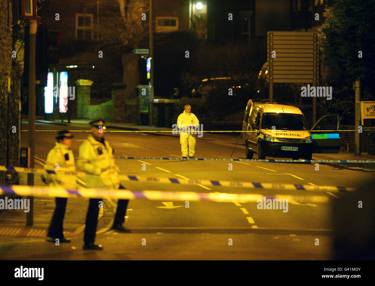 Police teenager general view gv hi-res stock photography and images - Alamy