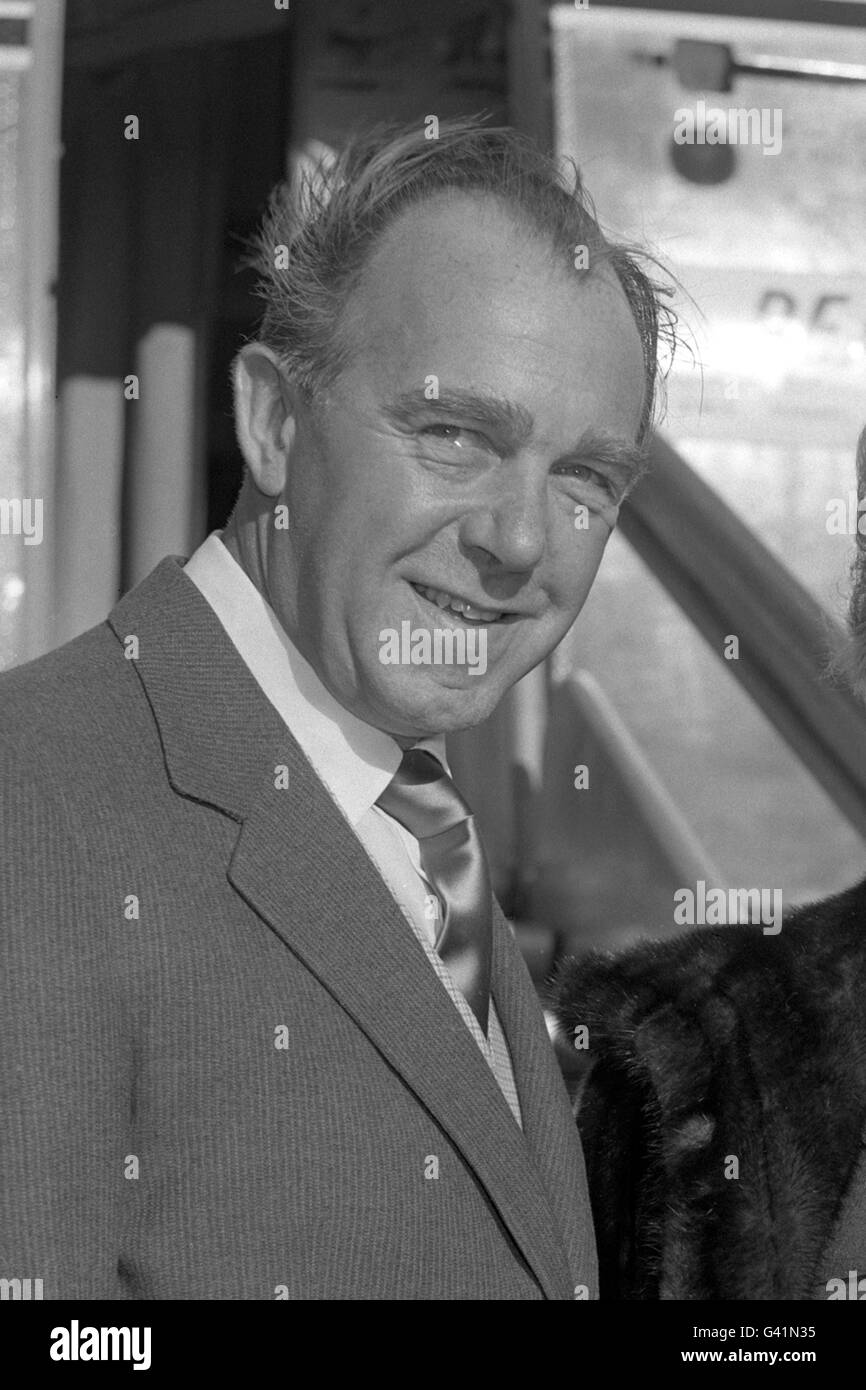 Film director Ronald Neame leaves London Airport to attend the British ...