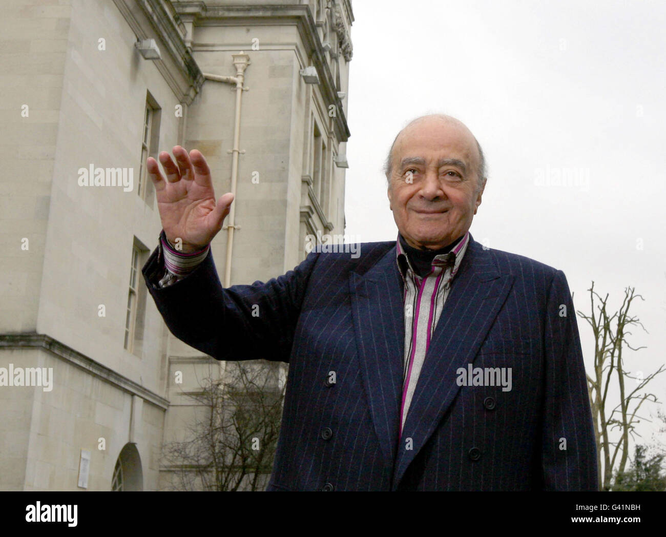 Mohamed al Fayed joins other local residents outside Surrey County Hall ...