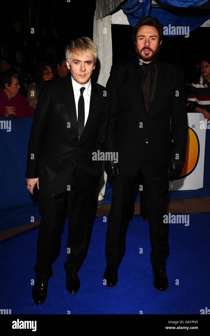 Nick Rhodes and Simon Le Bon of Duran Duran arriving for the 2010 ...