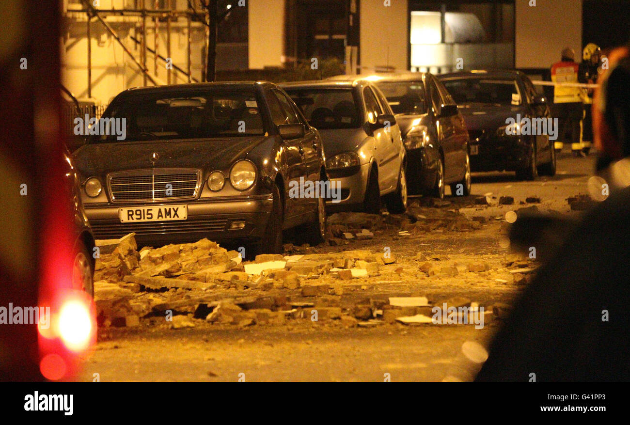 The scene in Lambeth, South London after a gas explosion Stock Photo ...