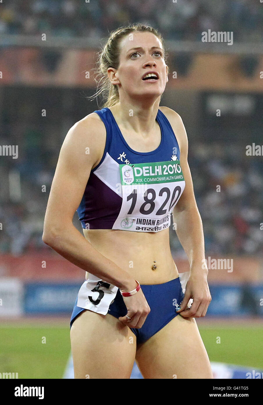Scotlands eilidh child after the womens 400m hurdles final hi-res stock ...