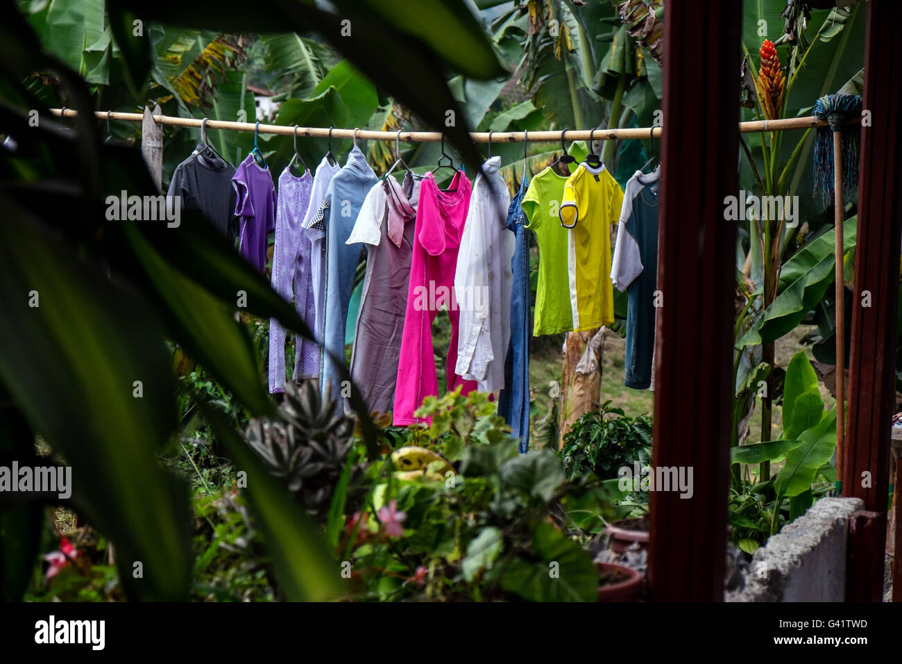 Clothesline in farm hi-res stock photography and images - Alamy