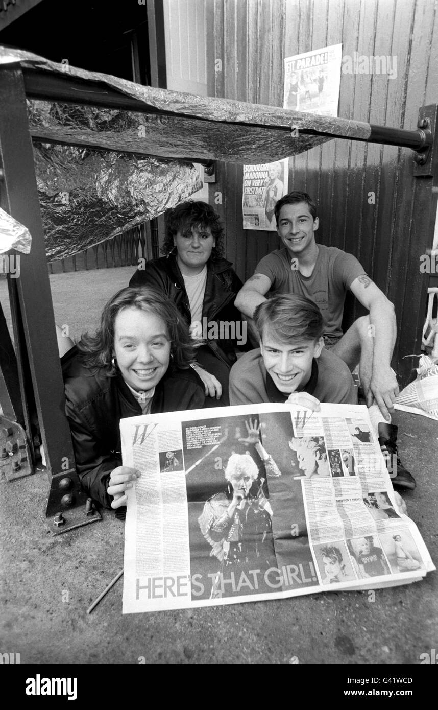 Madonna fans (clockwise from top left) Susan Leverington, Dominic ...