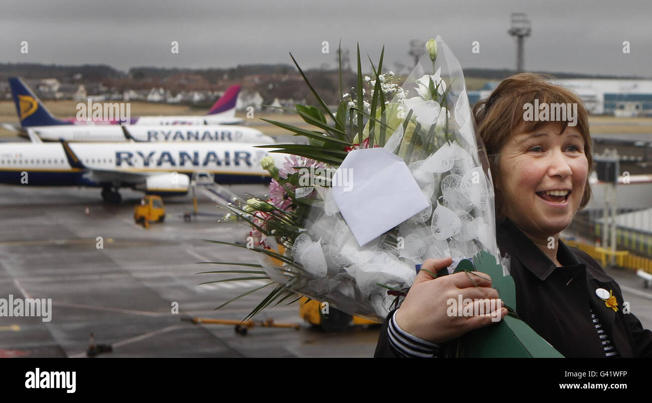 20 millionth ryanair passenger prestwick airport hi-res stock ...