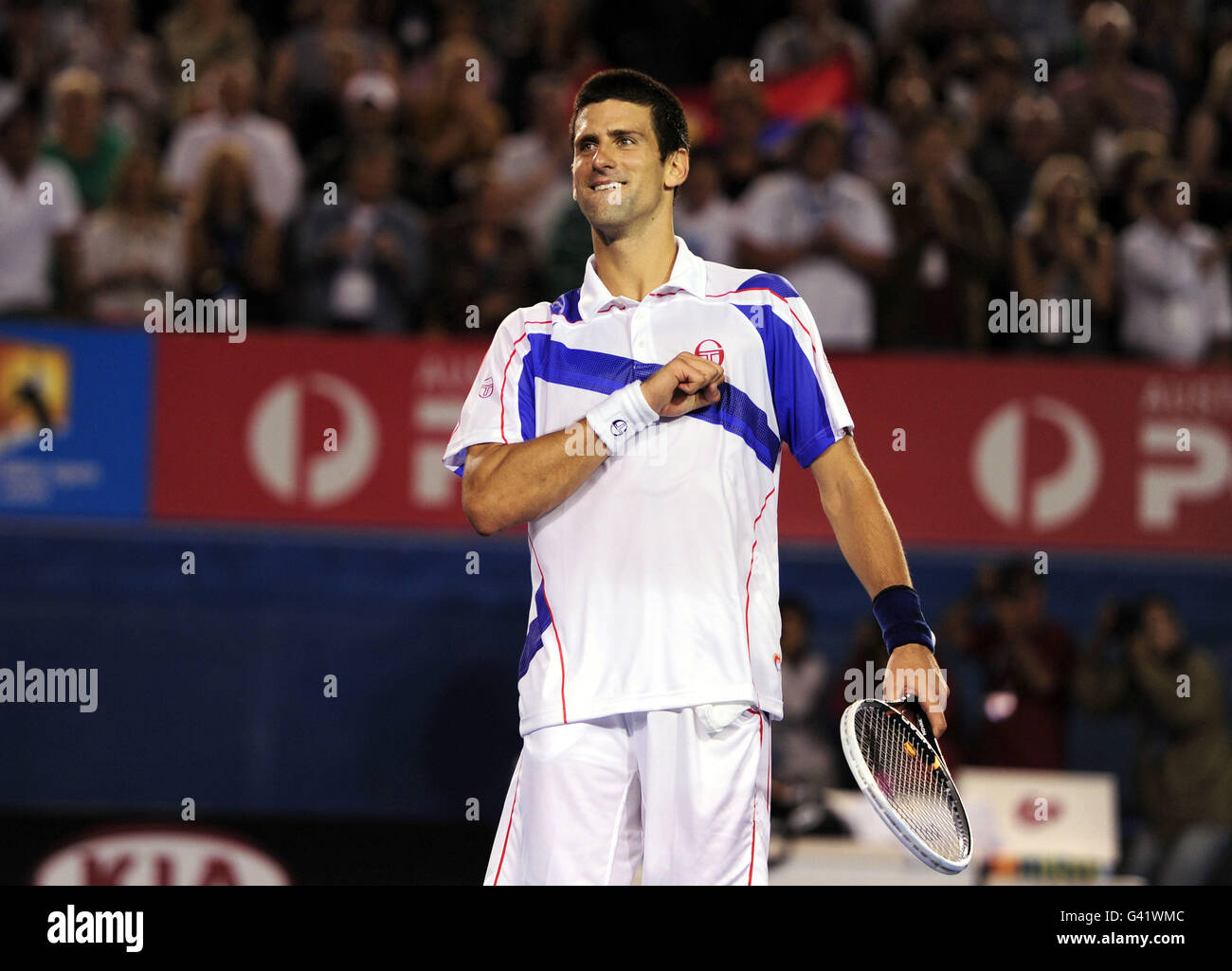 Australian open tennis 2011 novak hi-res stock photography and images ...