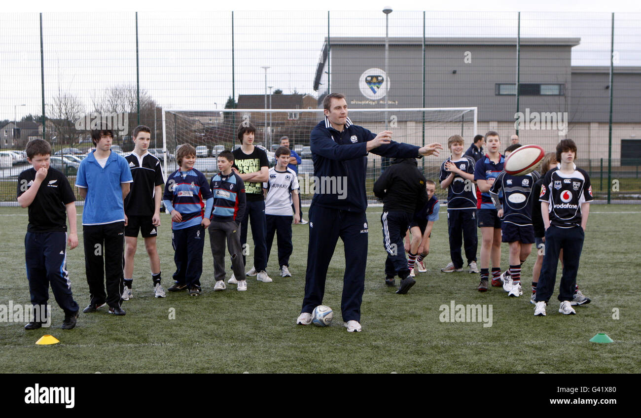 Rugby Union - Alastair Kellock Visit to Bishopbriggs Academy. Scotland ...