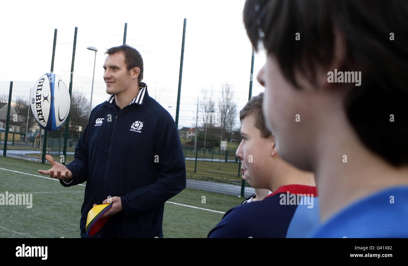Scotland rugby captain, Alastair Kellock during the visit to ...
