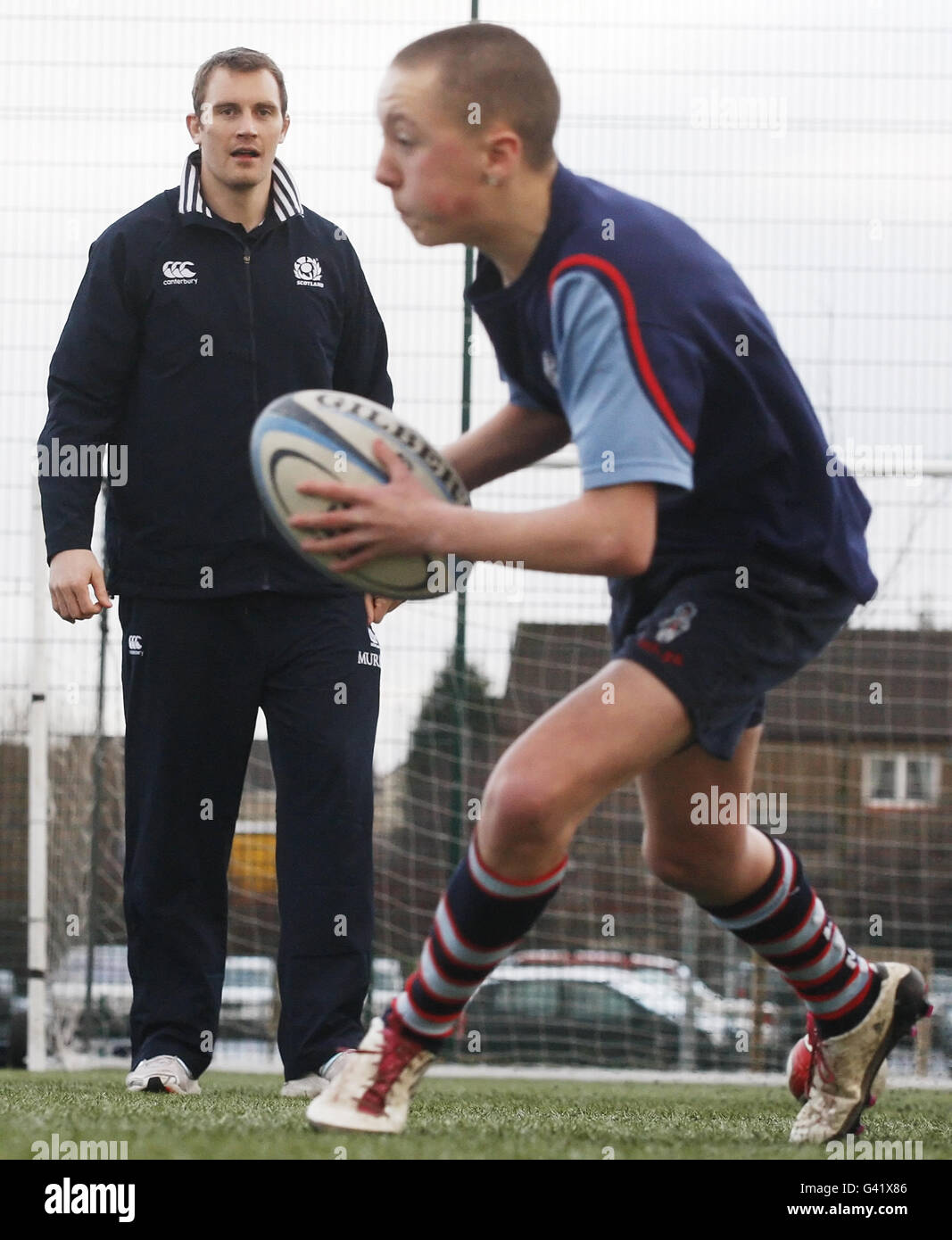 Alastair kellock visit bishopbriggs academy hi-res stock photography ...