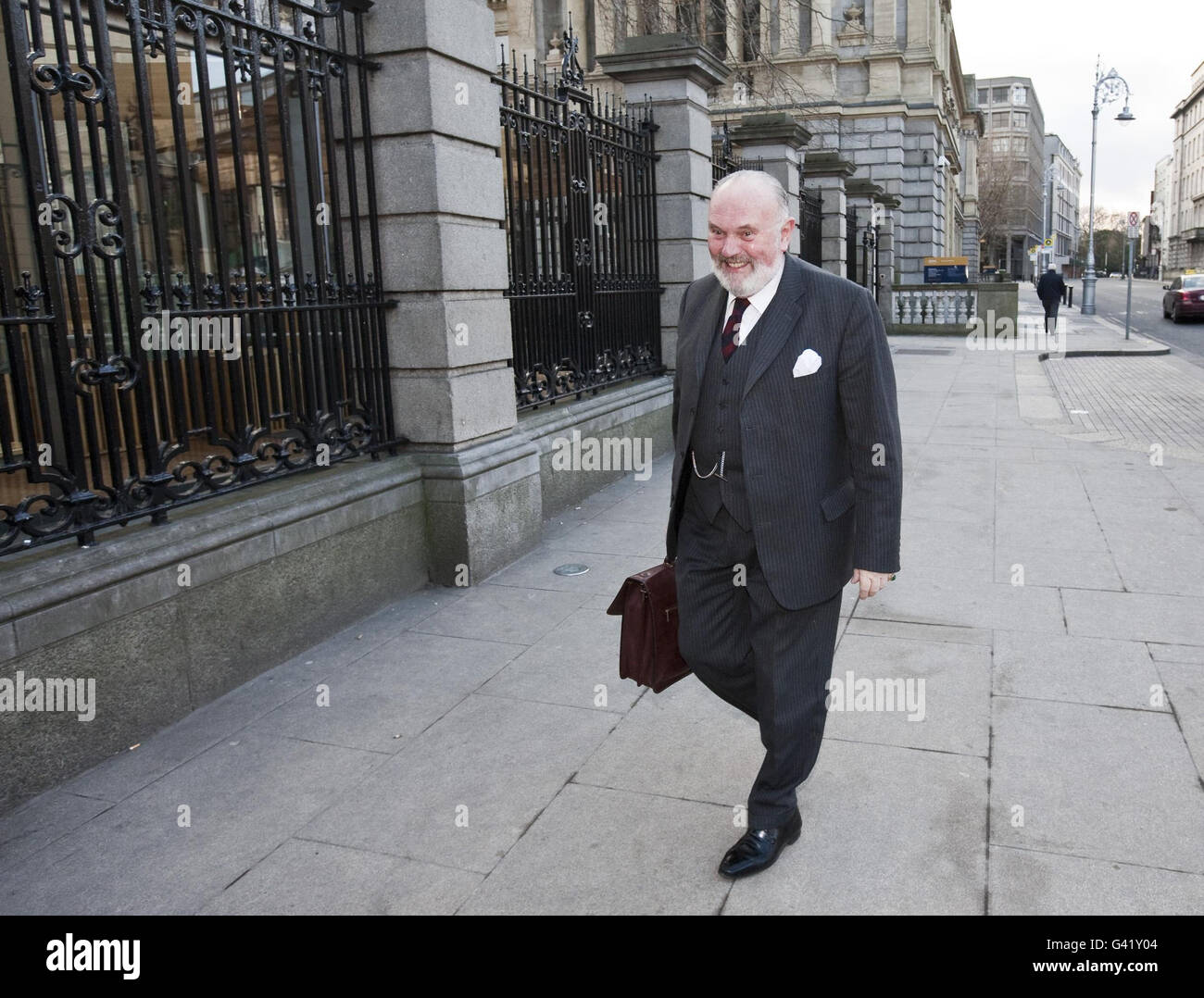 Senator David Norris outside Leinster House in Dublin, where the Seanad ...