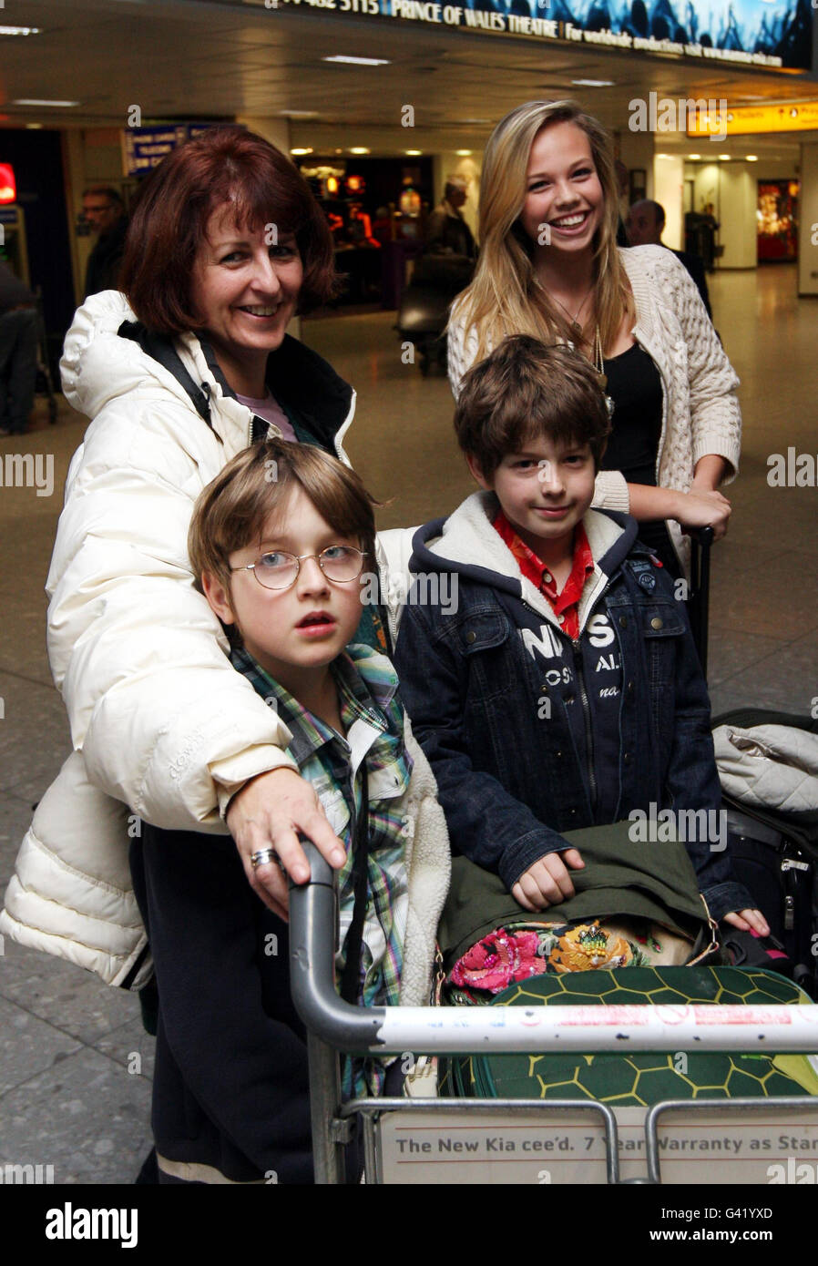 Passengers Julia Wilson (right) with Helen Gwinnutt (left) and her ...
