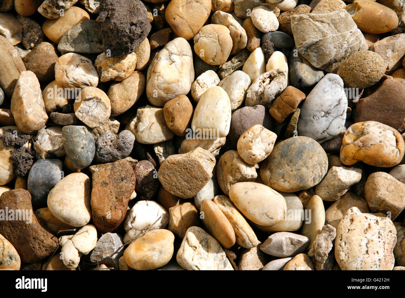 Closeup of stones texture. Pattern naturally polished river pebbles as ...