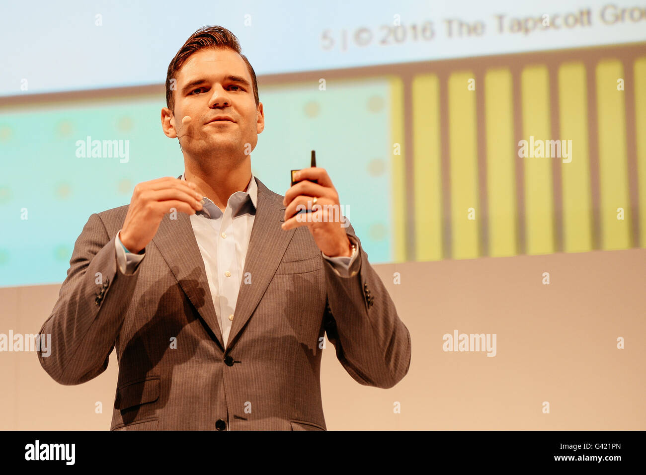 MUNICH/GERMANY - JUNE 16: Alex Tapscott (Northwest Passage Ventures ...