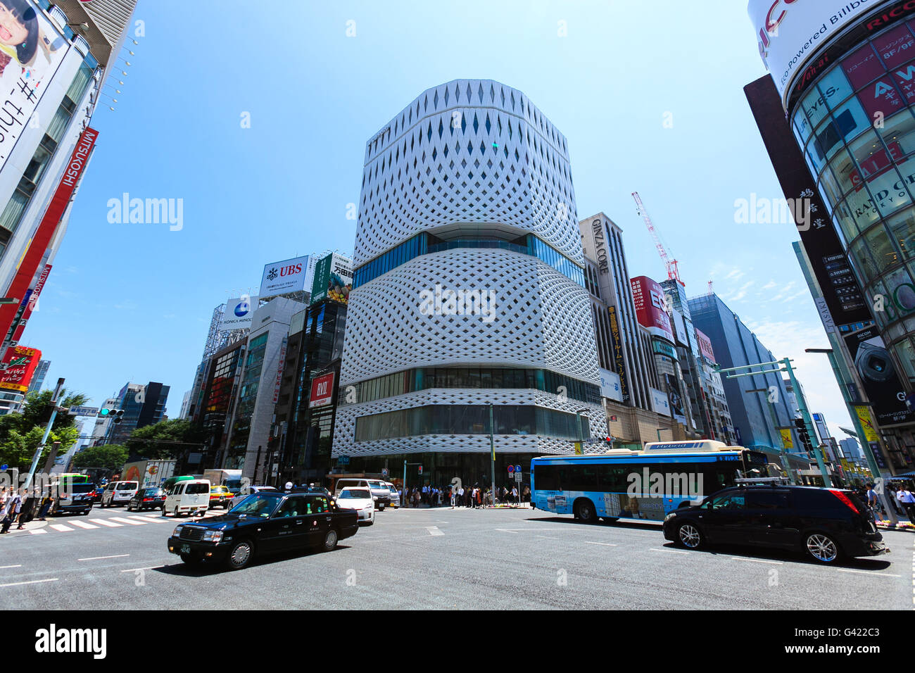 A general view of Ginza Place under construction in Ginza shopping area ...