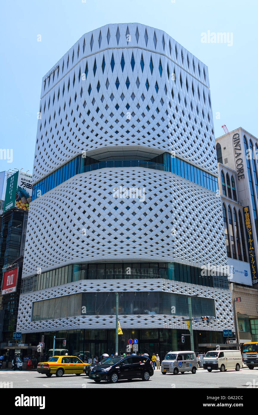 A general view of Ginza Place under construction in Ginza shopping area ...