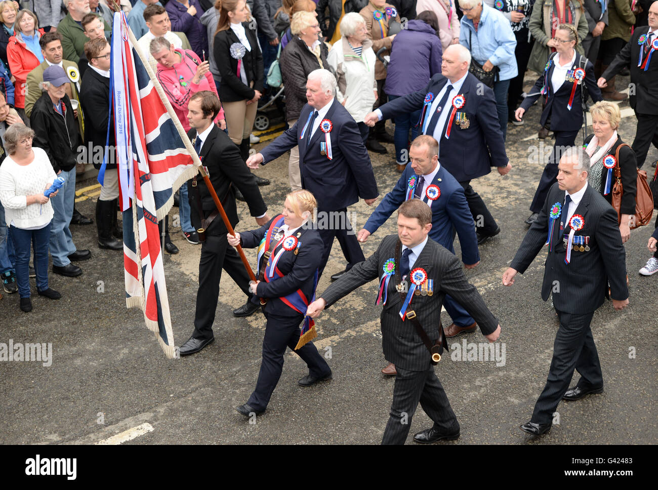 Selkirk, Scottish Borders, UK. 17 Jun 2016. Selkirk Common Riding is ...