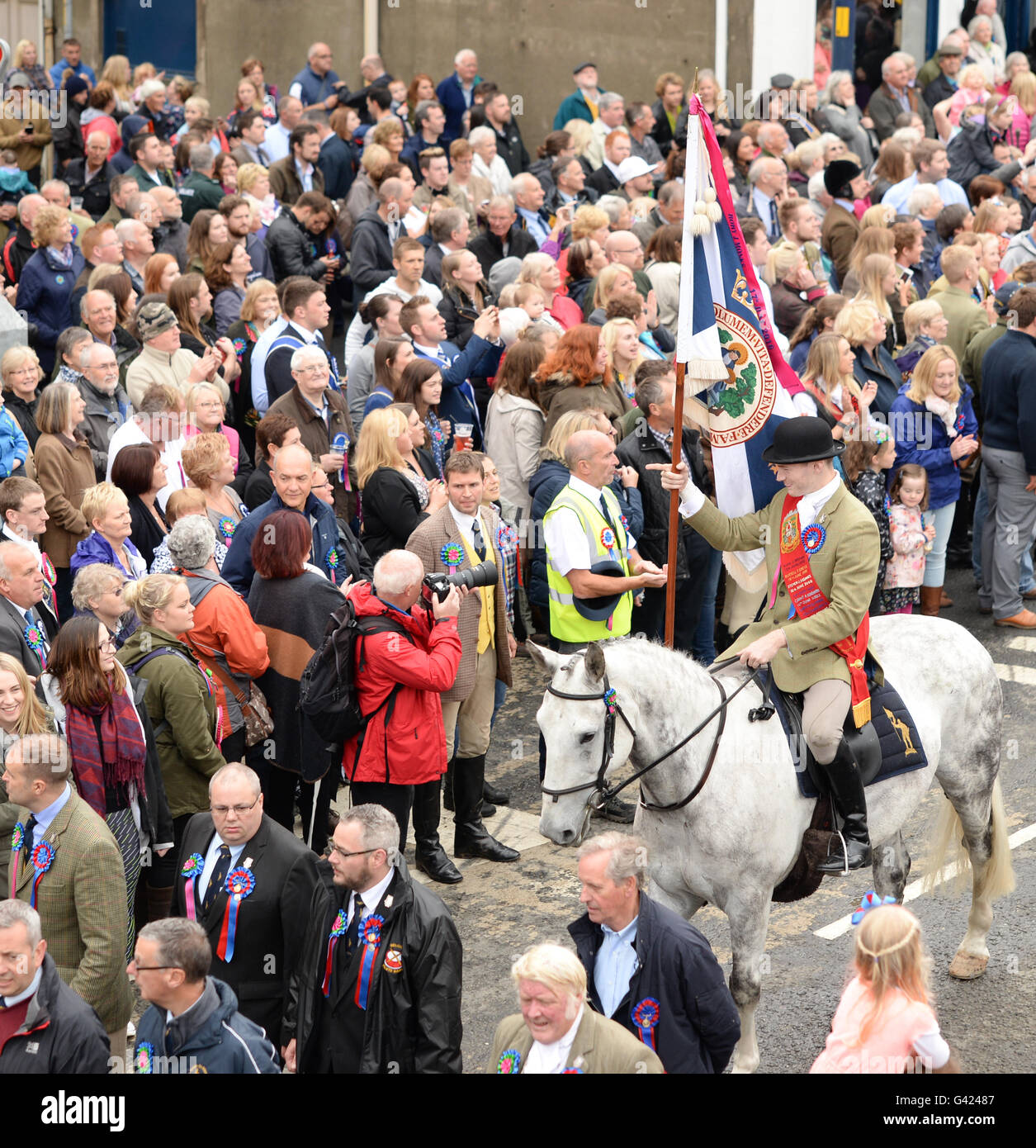Selkirk, Scottish Borders, UK. 17 Jun 2016. Selkirk Common Riding is ...