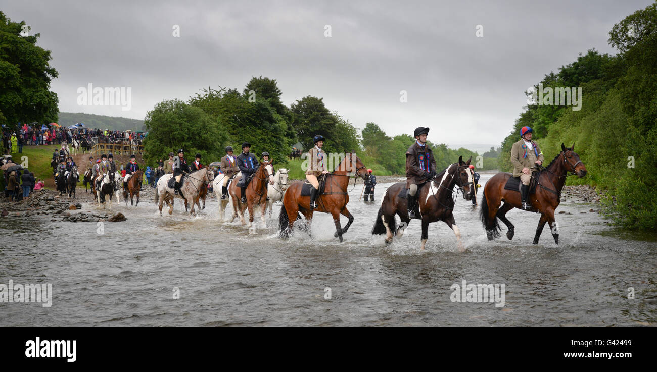 Selkirk, Scottish Borders, UK. 17 Jun 2016. Selkirk Common Riding is ...
