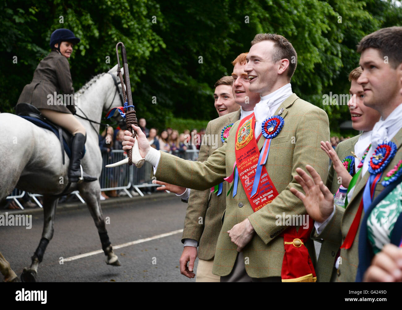 Selkirk, Scotland, UK. 17 Jun 2016. Standard Bearer Rory Monks (28 ...