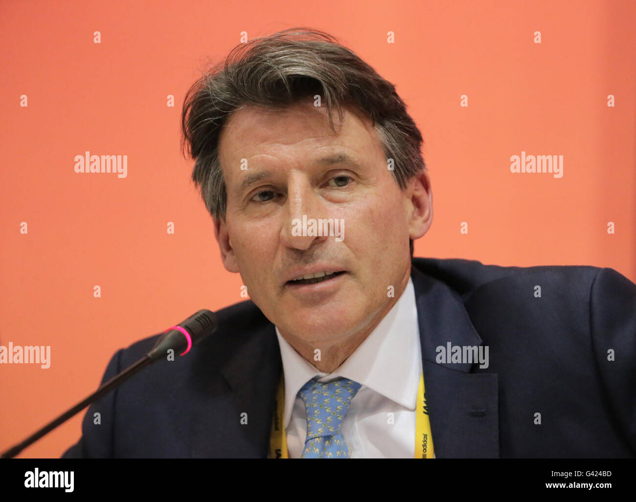 Sebastian Coe , newly elected president of the IAAF (International ...