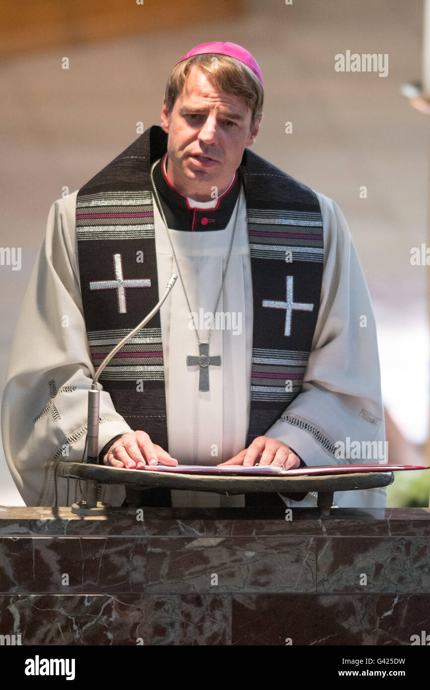 The Catholic Bishop of Passau Stefan Oster participating in a church ...