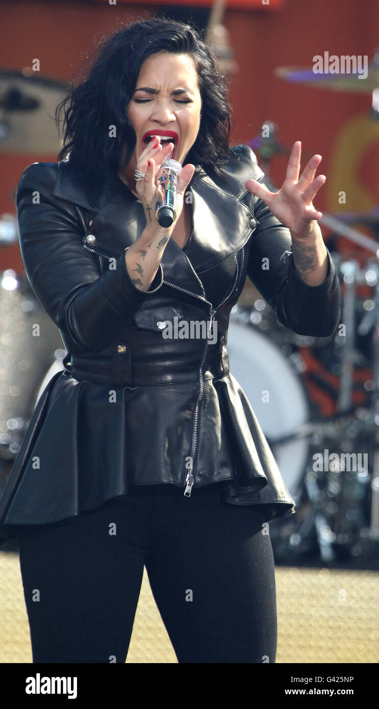 New York, New York, USA. 17th June, 2016. Singer DEMI LOVATO performs ...