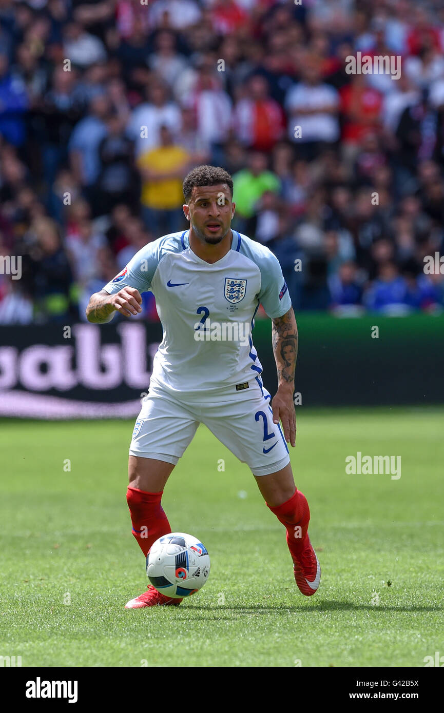 Kyle Walker (England) ; June 16; 2016- Football : Uefa Euro France 2016 ...