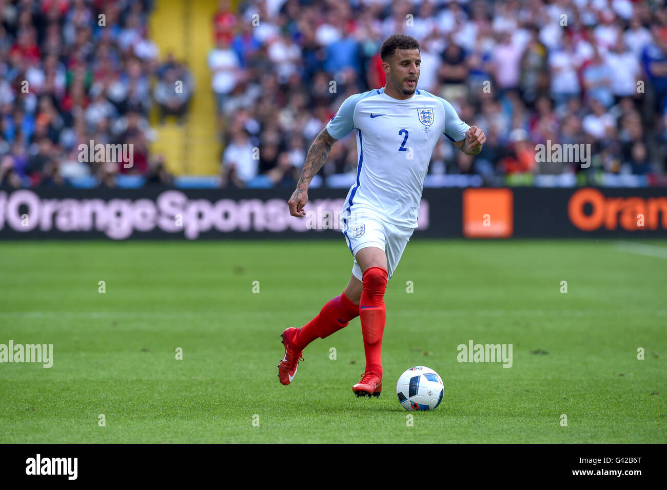 Kyle Walker (England) ; June 16; 2016- Football : Uefa Euro France 2016 ...